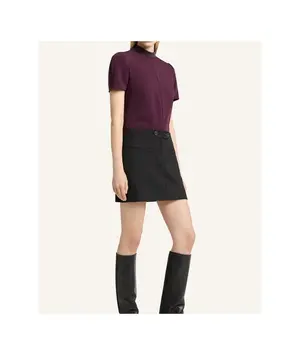 COURREGES Heritage Vinyl-collar Logo-patch Blouse