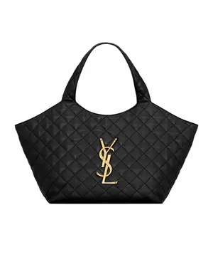 Saint Laurent Icare Medium Quilted Shoulder Bag - Black