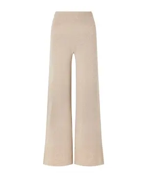 THE ELDER STATESMAN Juniper Cashmere Wide-leg Pants - Beige