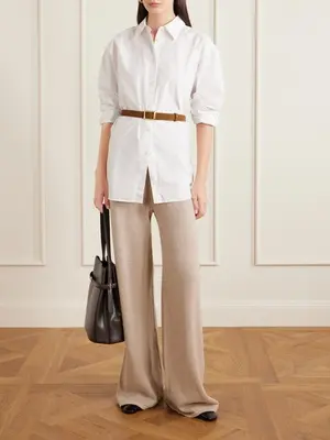 THE ELDER STATESMAN Juniper Cashmere Wide-leg Pants