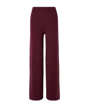 THE ELDER STATESMAN Juniper Cashmere Wide-leg Pants - Wine Red