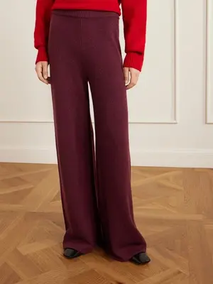 THE ELDER STATESMAN Juniper Cashmere Wide-leg Pants