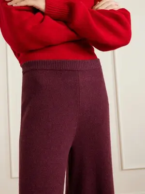 THE ELDER STATESMAN Juniper Cashmere Wide-leg Pants