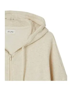 American Vintage Zip-up Hoodie With Drawstring Hood And Puff Sleeves