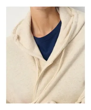 American Vintage Zip-up Hoodie With Drawstring Hood And Puff Sleeves