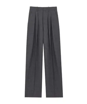 Saint Laurent Wool Wide Leg Pants - Black