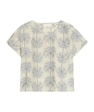 IBLUES Embroidered Palm Print Blouse - Off White