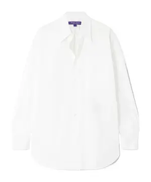 Ralph Lauren Damien Embroidered Cotton Poplin Shirt - White