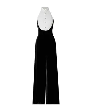 Ralph Lauren Illeana Two-tone Halterneck Jumpsuit - Black