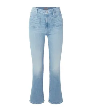 MOTHER Hustler High-waisted Flared Jeans With Patch Pockets