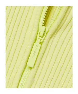Cordova Ribbed High-neck Quarter-zip Romper