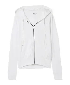 JAMES PERSE Zipped Drawstring Hoodie - White