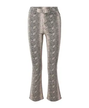 MOTHER Hustler Snakeskin Flared Jeans