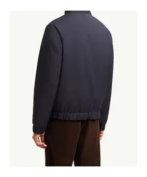 Moncler Luserna Short Down Jacket With Stand Collar - Navy Blue