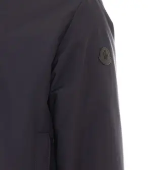 Moncler Luserna Short Down Jacket With Stand Collar - Navy Blue