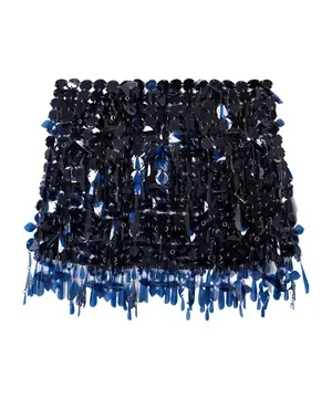 Rabanne Sequined Mini Skirt - Blue