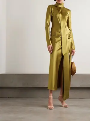Galvan Emilie Tie-up Maxi Dress