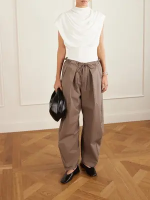 KALLMEYER Clemence Pleated Cotton-blend Twill Pants