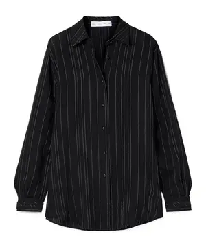 Proenza Schouler Striped Tulle Shirt - Black