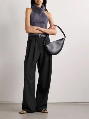 Proenza Schouler Eleanor Plaid Pleated Wide-leg Trousers