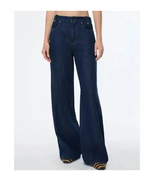 IBLUES Wide-leg Denim Jeans With Stud Appliqués