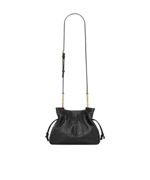 Saint Laurent Jamie Shoulder Pouch In Lambskin - Black