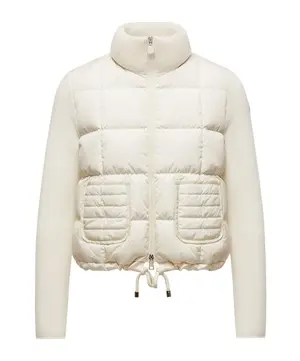 Moncler Quilted Wool Zip-up Cardigan