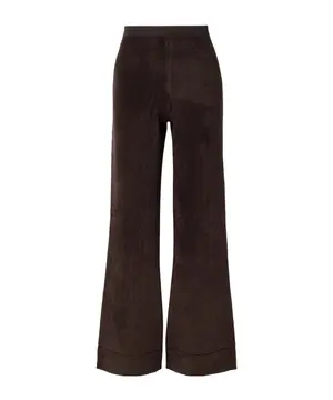Proenza Schouler Evie Flared Casual Pants - Brown
