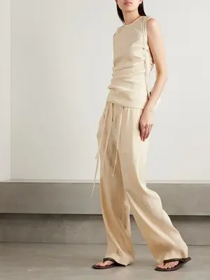 Proenza Schouler Magnus Drawstring Wide-leg Pants