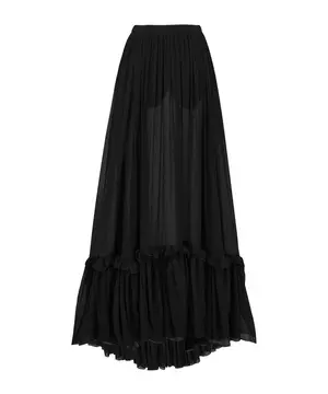 Saint Laurent Ruffled Skirt - Black