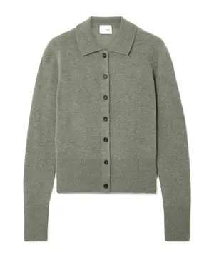 Le Kasha Long-sleeved Knitted Shirt With Classic Collar - Green