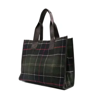 Barbour Turnberry Checked Wool Blend Tote Bag