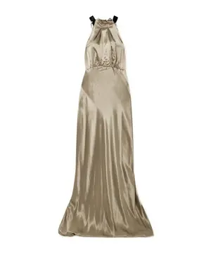 Saloni Michelle Backless Dress - Golden