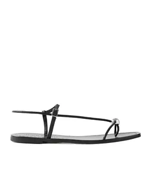 LOEFFLER RANDALL Lara Embellished Leather Sandals - Black