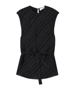 Proenza Schouler Striped Belted Tulle Top