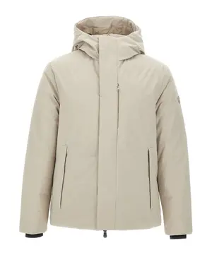 SAVE THE DUCK Logo-patch Padded Jacket - Nude
