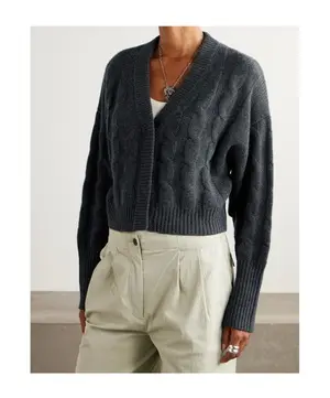 Le Kasha Long Sleeve Chunky Knit Cardigan