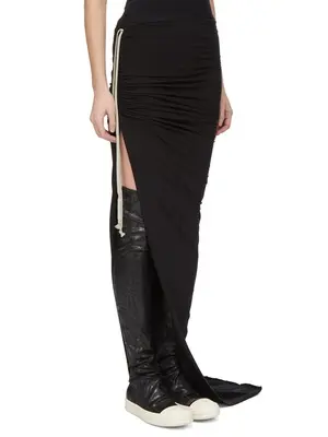 Rick Owens Soft Edfu Drawstring Maxi Skirt