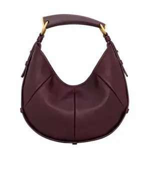 Saint Laurent Mombasa Small In Leather - Rouge Cabernet