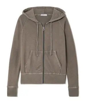 JAMES PERSE Long-sleeved Hooded Sweatshirt - Gray-green