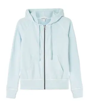 JAMES PERSE Long-sleeved Hooded Sweatshirt - Blue