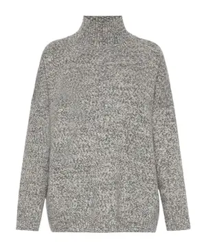 Max Mara Wool Knit Turtleneck Jumper Medium Grey - Medium Gray