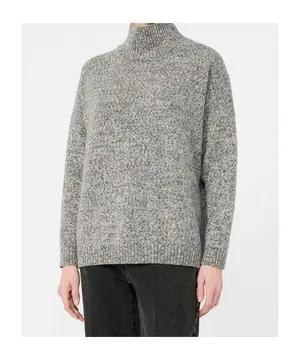 Max Mara Wool Knit Turtleneck Jumper Medium Grey