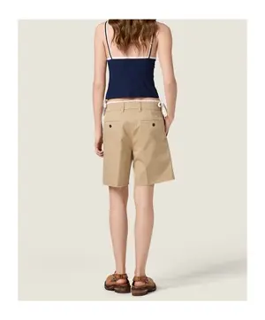 Miu Miu Stretch Jersey Top With Spaghetti Straps - Navy Blue