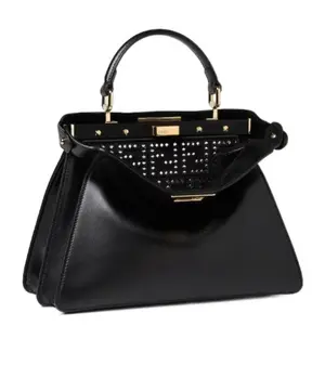 Fendi Peekaboo Iseeu Small Leather Bag With Mirror Embroidery
