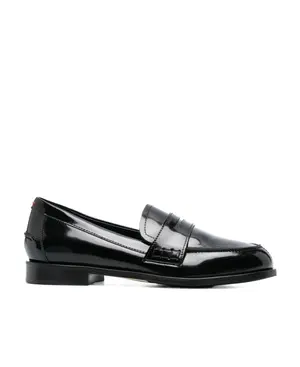 AeydĒ Penny-slot Leather Loafers - Black
