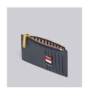 Thom Browne Pebble Grain Zippered Card Holder