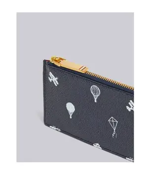 Thom Browne Pebble Grain Zippered Card Holder