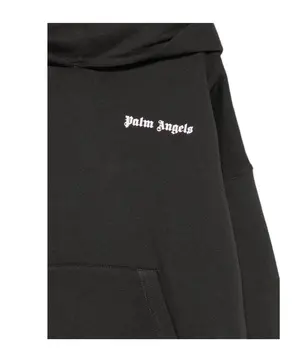 Palm Angels Long Sleeve Hooded Sweatshirt