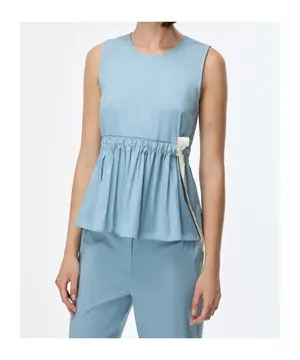IBLUES Flared Sleeveless Top With Drawstring Detail